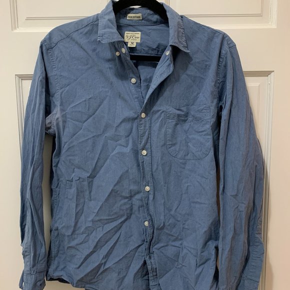 J. Crew | Shirts | Mens Jcrew Slim Untucked Button Down Blue | Poshmark